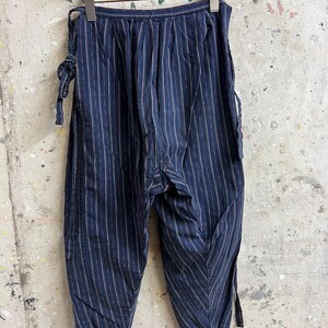 Vintage Japanese Famer’s Stripe Boro Patched Monpe Pants #3025 - Etsy