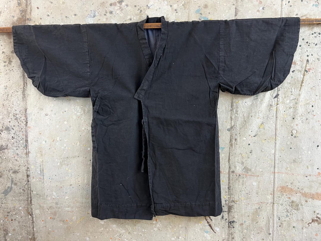 Vintage Japanese Black Dyed Noragi Jacket #2486 - Etsy