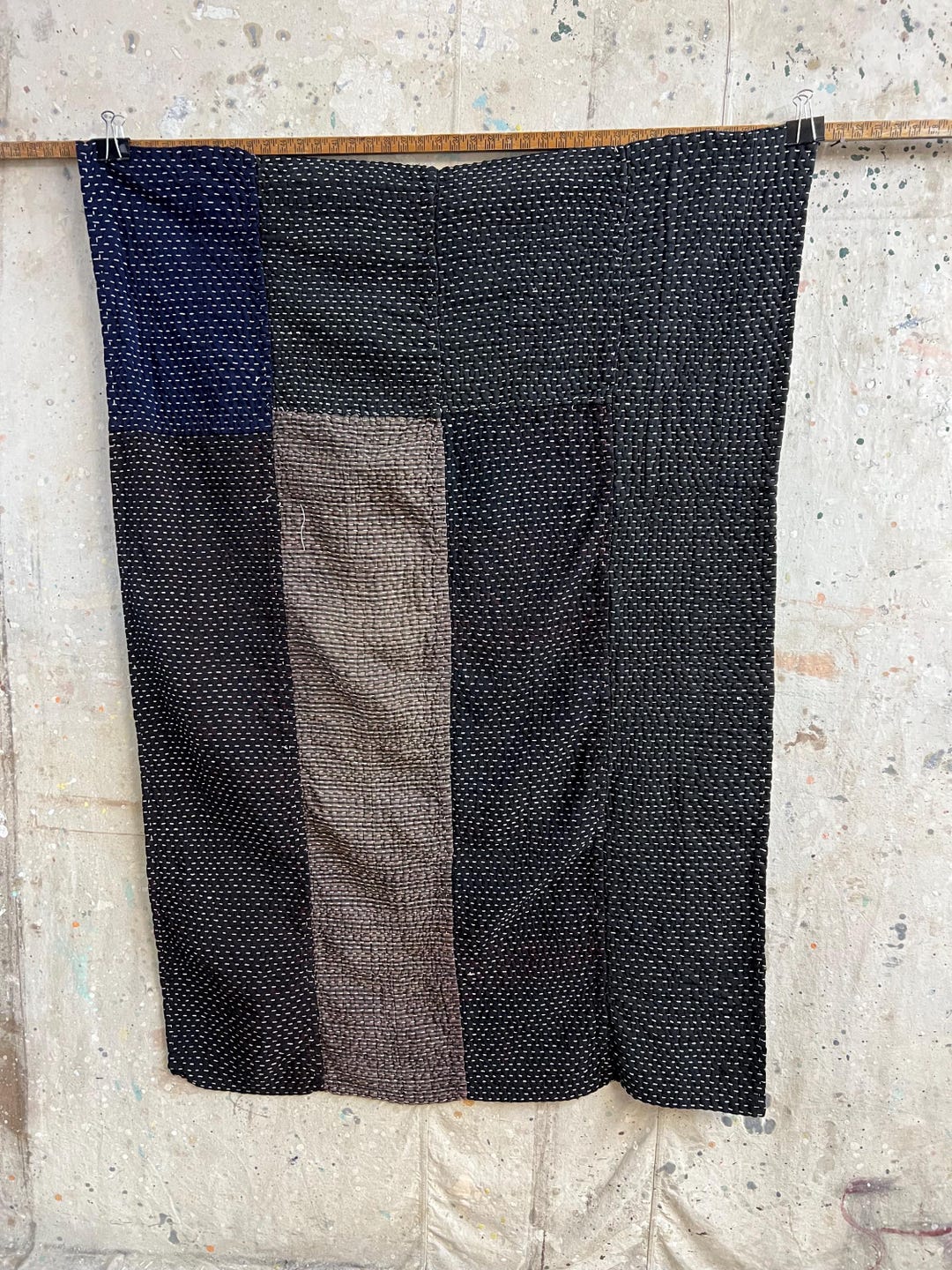 Vintage Japanese Sashiko Stitching Fabric Rug #4194 - Etsy