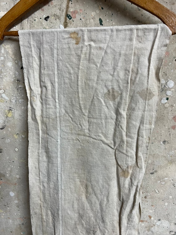 Vintage Japanese natural color boro fabric scarf #777 - Gem