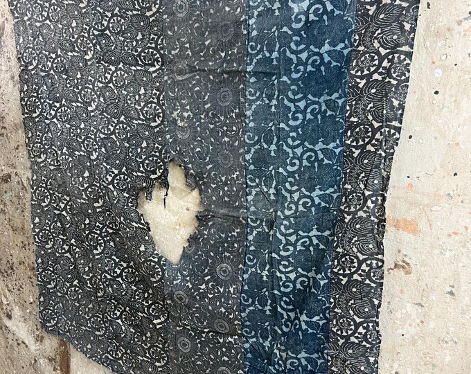 Vintage Japanese Sun Fade Indigo Katazome Dyed Fabric #2349 - Etsy