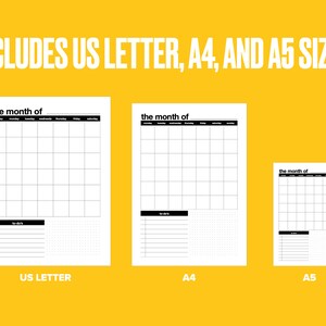 Printable Minimalist Undated Planner Bundle | Digital Download, Monthly ...