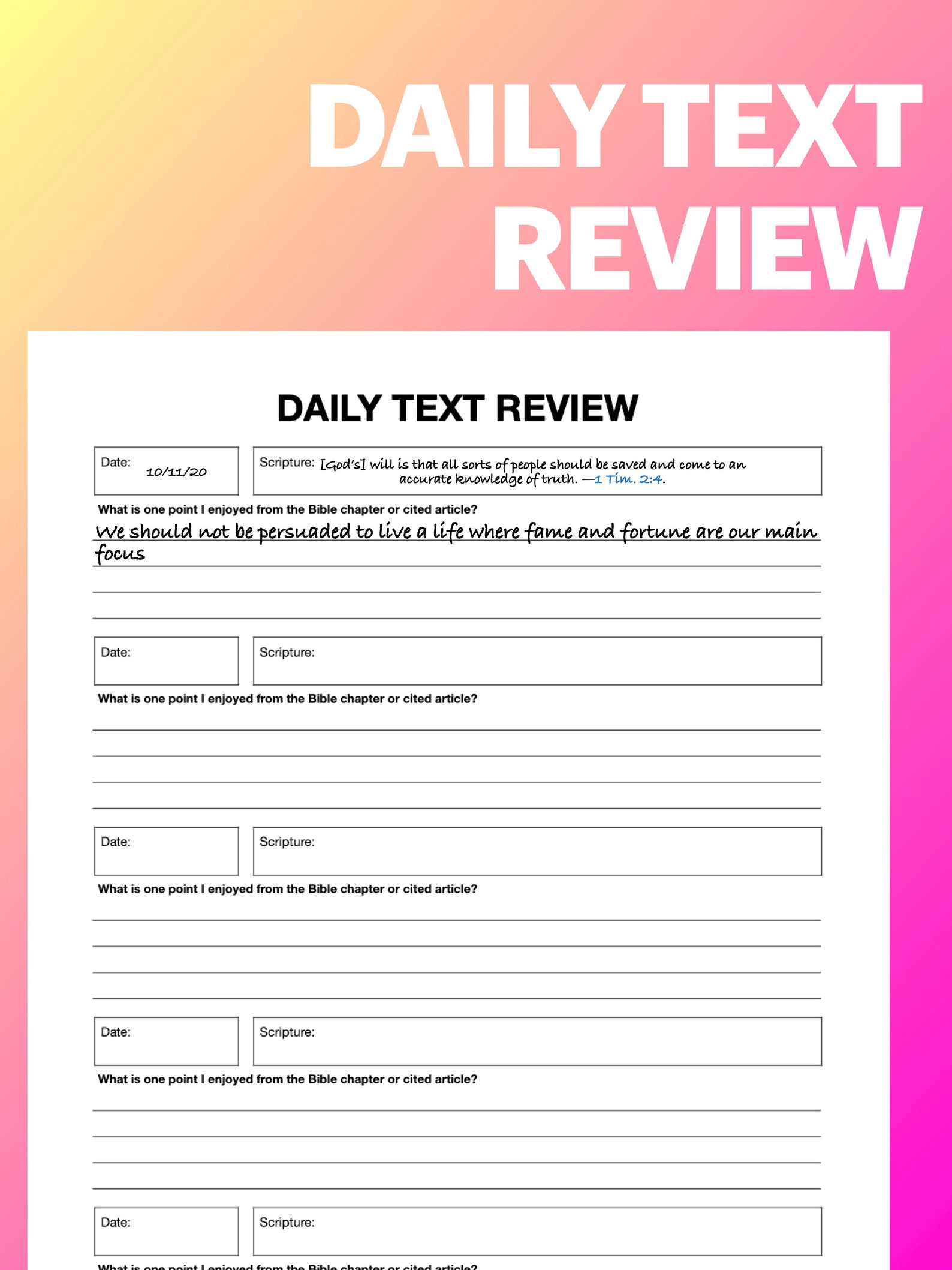 Printable JW Bible Study Guides | Jehovah's Witness, Digital Download ...