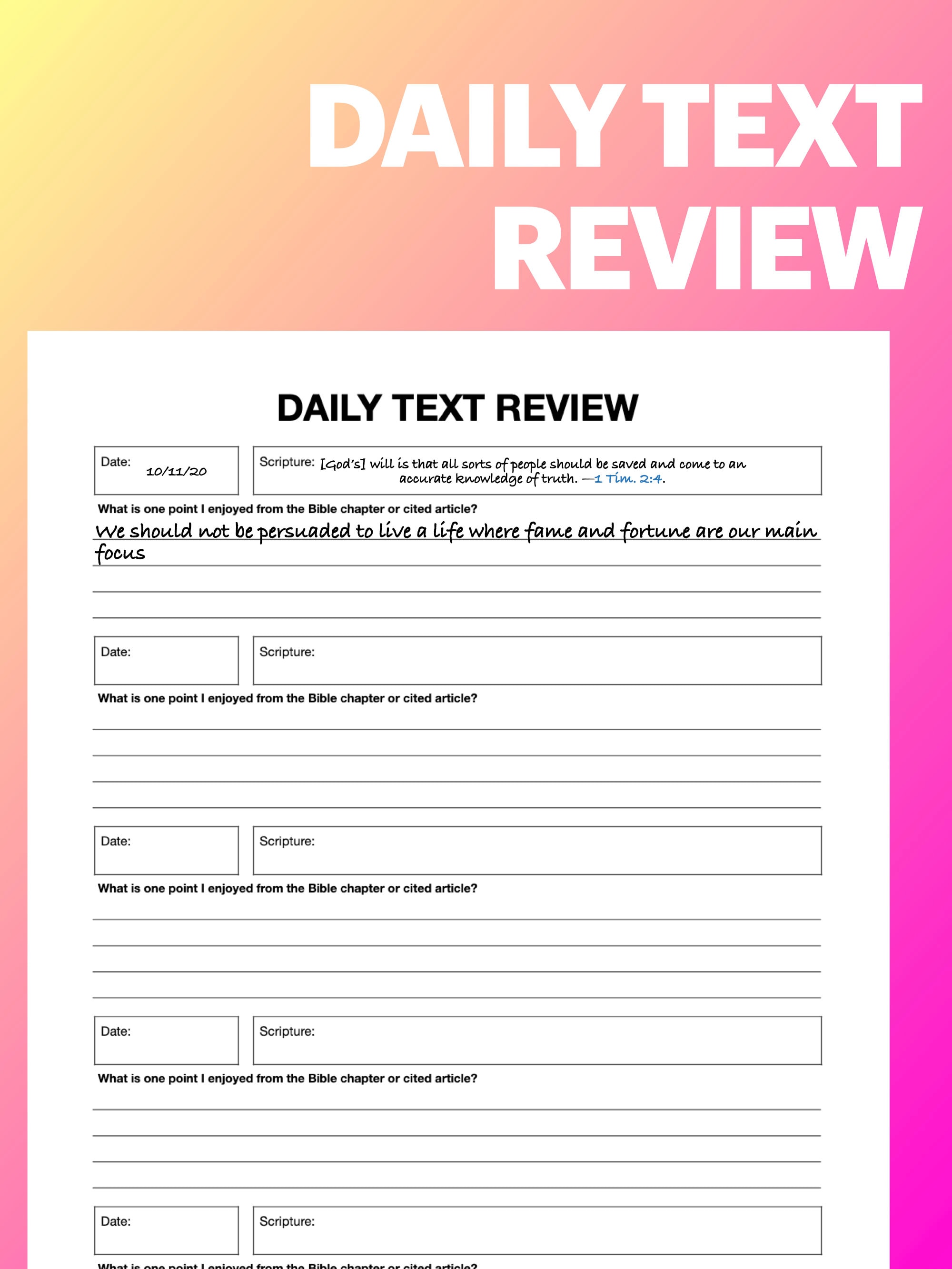 Printable JW Bible Study Guides | Jehovah's Witness, Digital Download ...