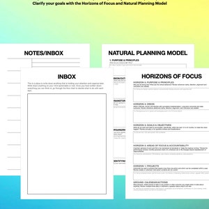 Printable GTD Worksheets Starter Bundle | PDF Digital Download | Letter ...
