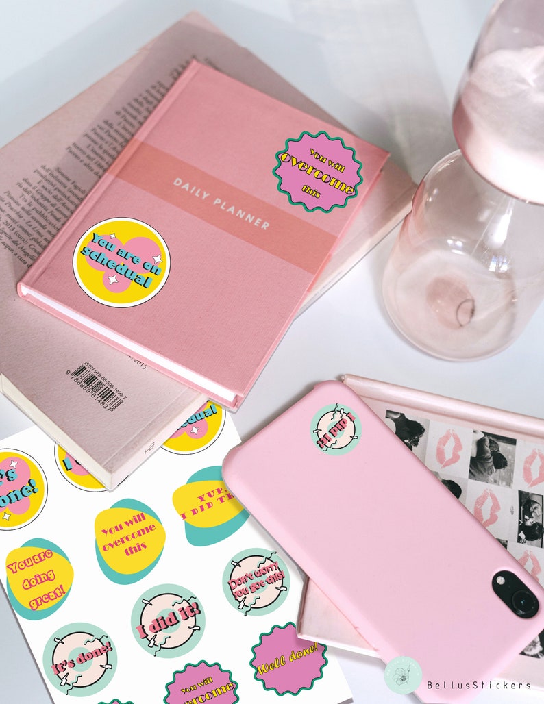 Printable Motivational Sticker Sheet, Self-love Stickers, Female Power ...