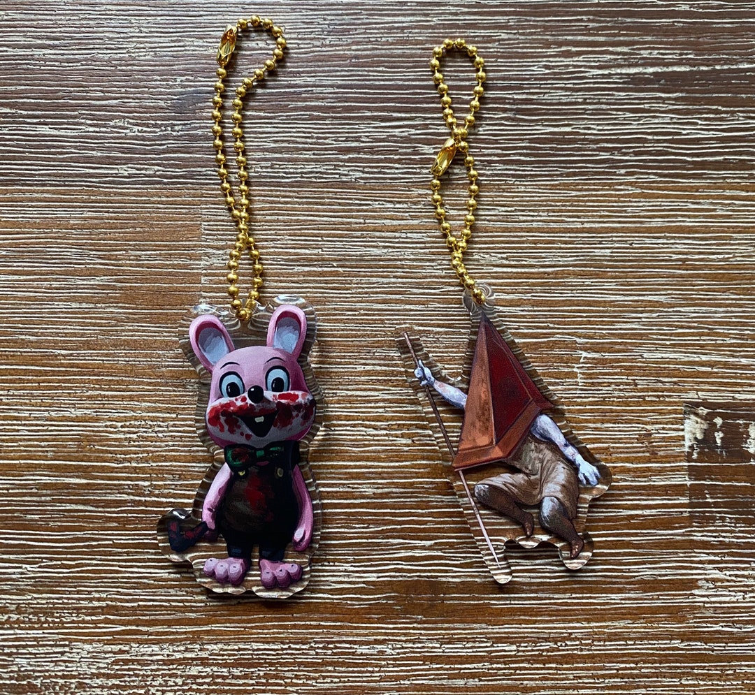 Robbie Rabbit Pyramid Head Acrylic Charms - Etsy
