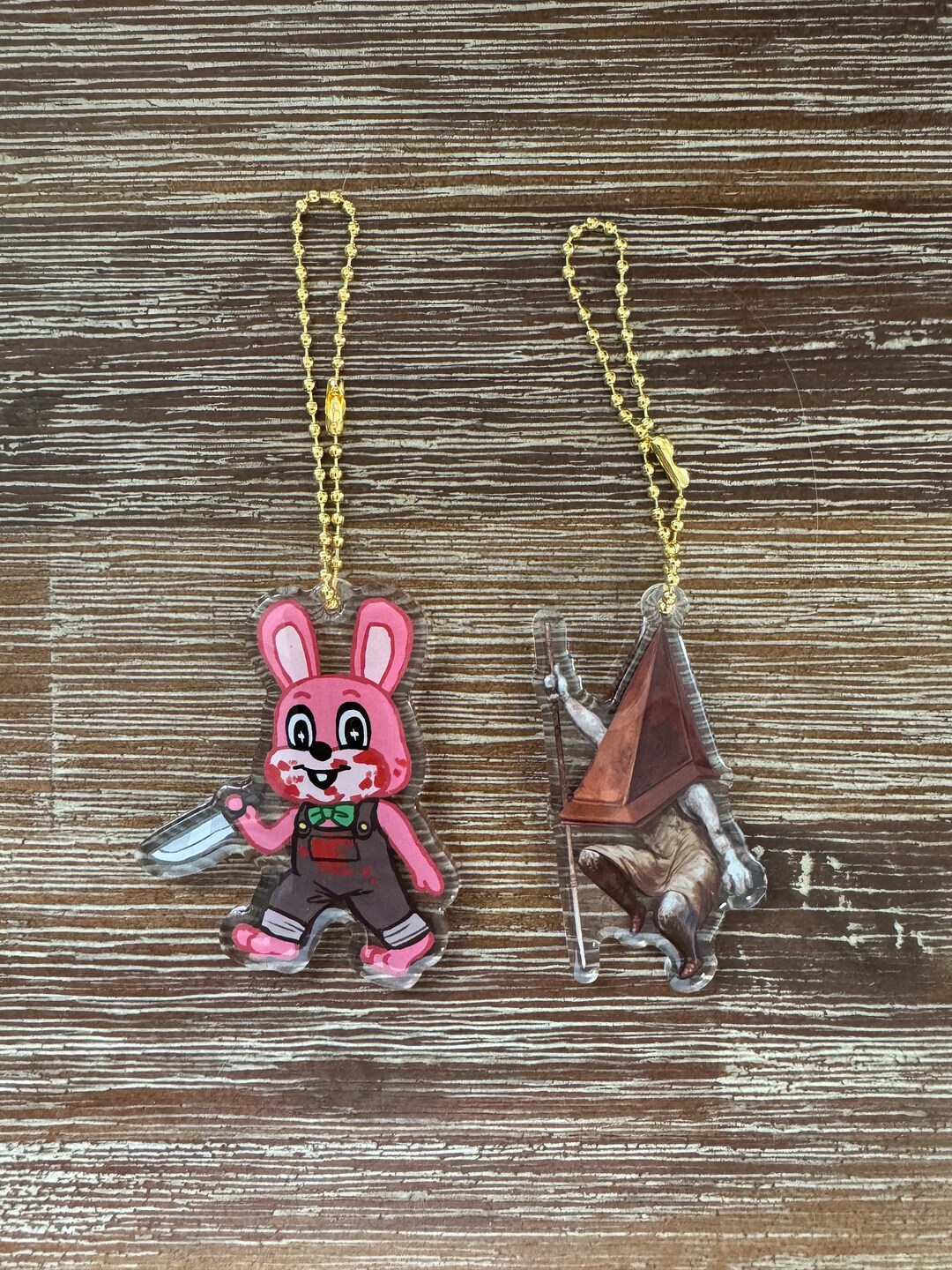 Robbie Rabbit + Pyramid Head Acrylic Charms - Etsy