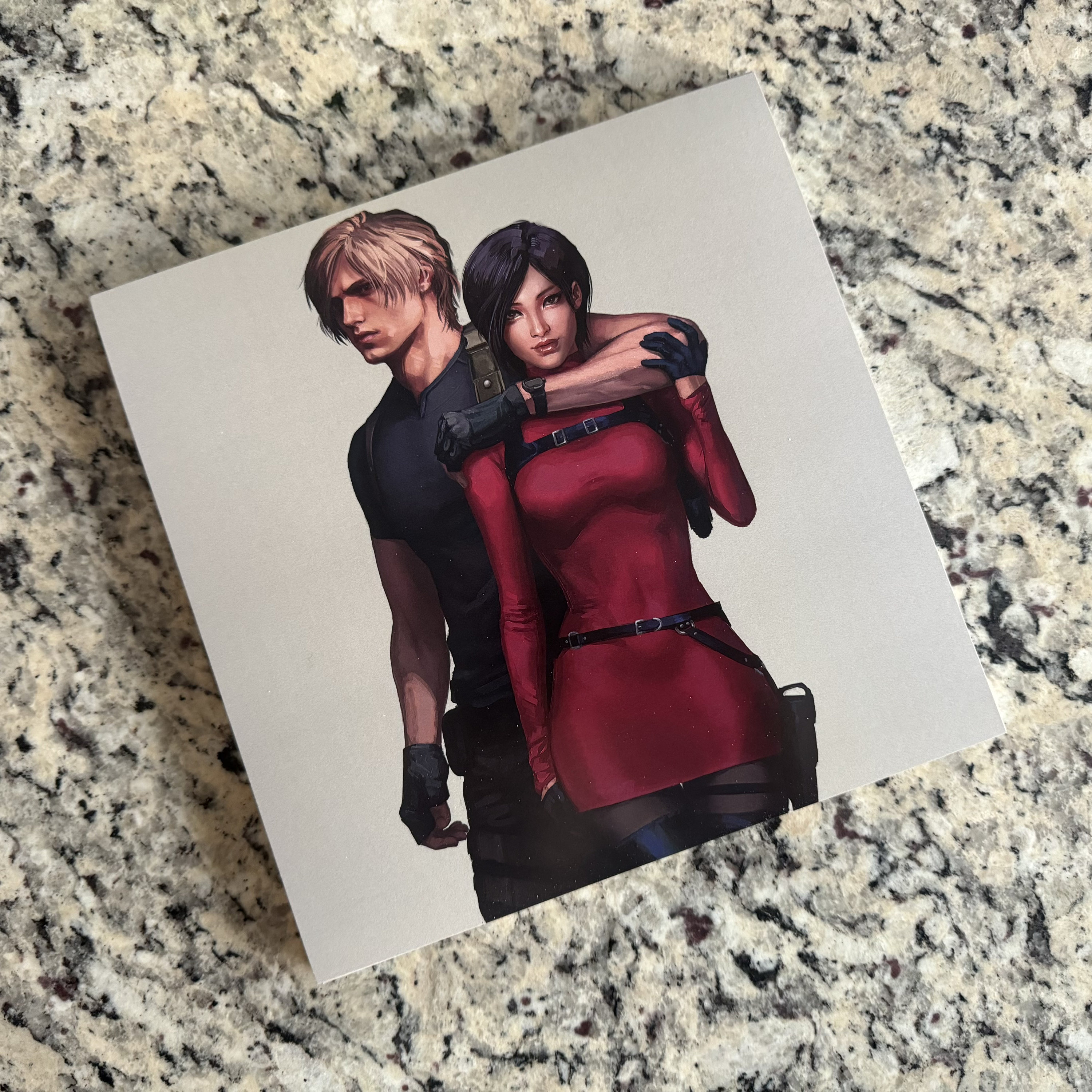 Leon Kennedy and Ada Wong Square Art Print - Etsy