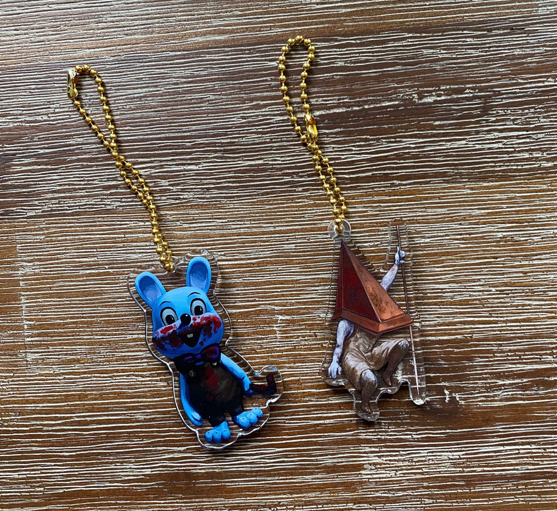 Robbie Rabbit Pyramid Head Acrylic Charms - Etsy