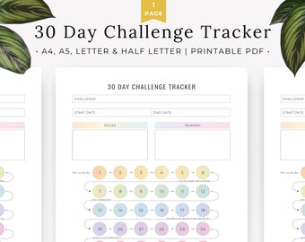30 Day Tracker - Etsy