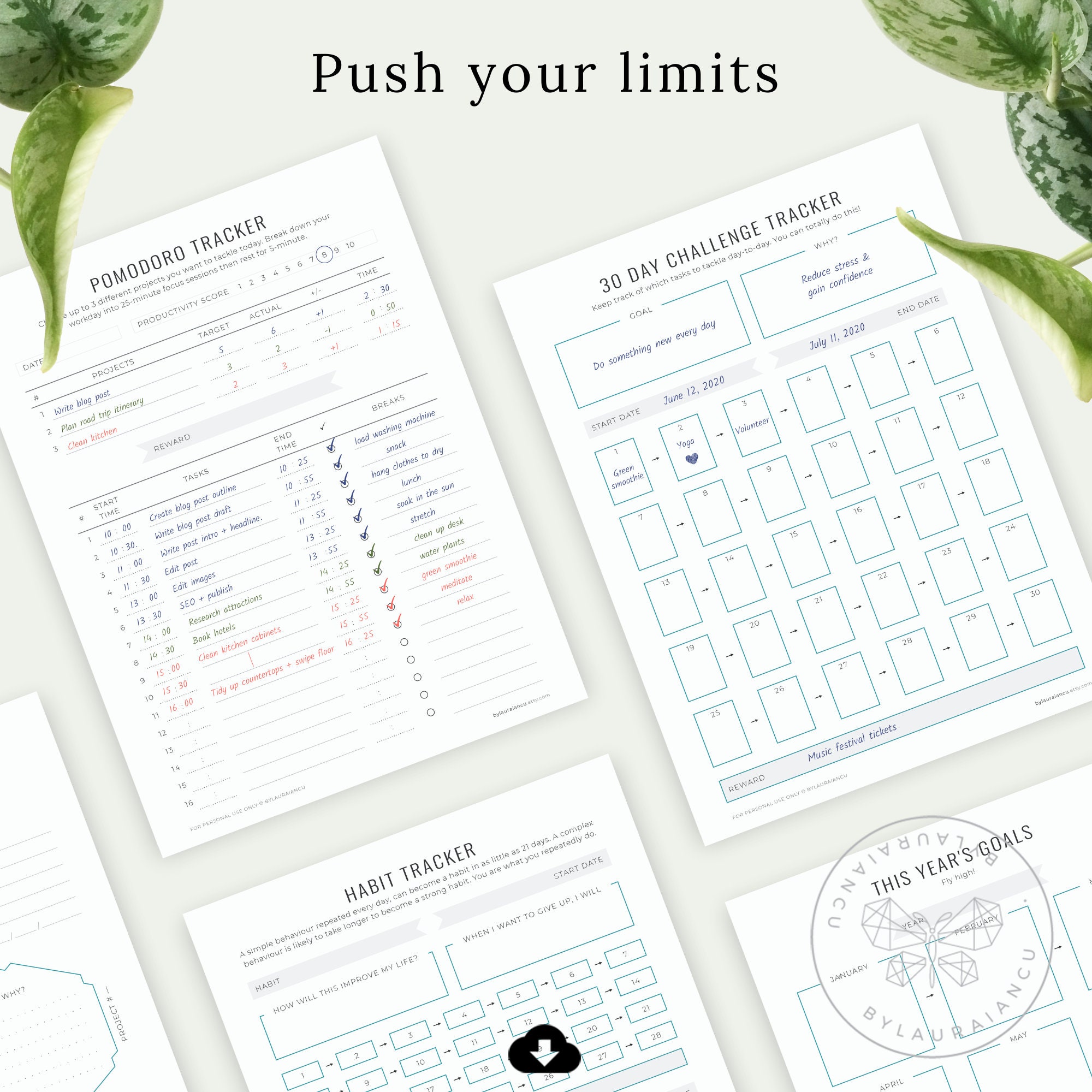Productivity Planner Printable Work From Home Planner Kit - Etsy