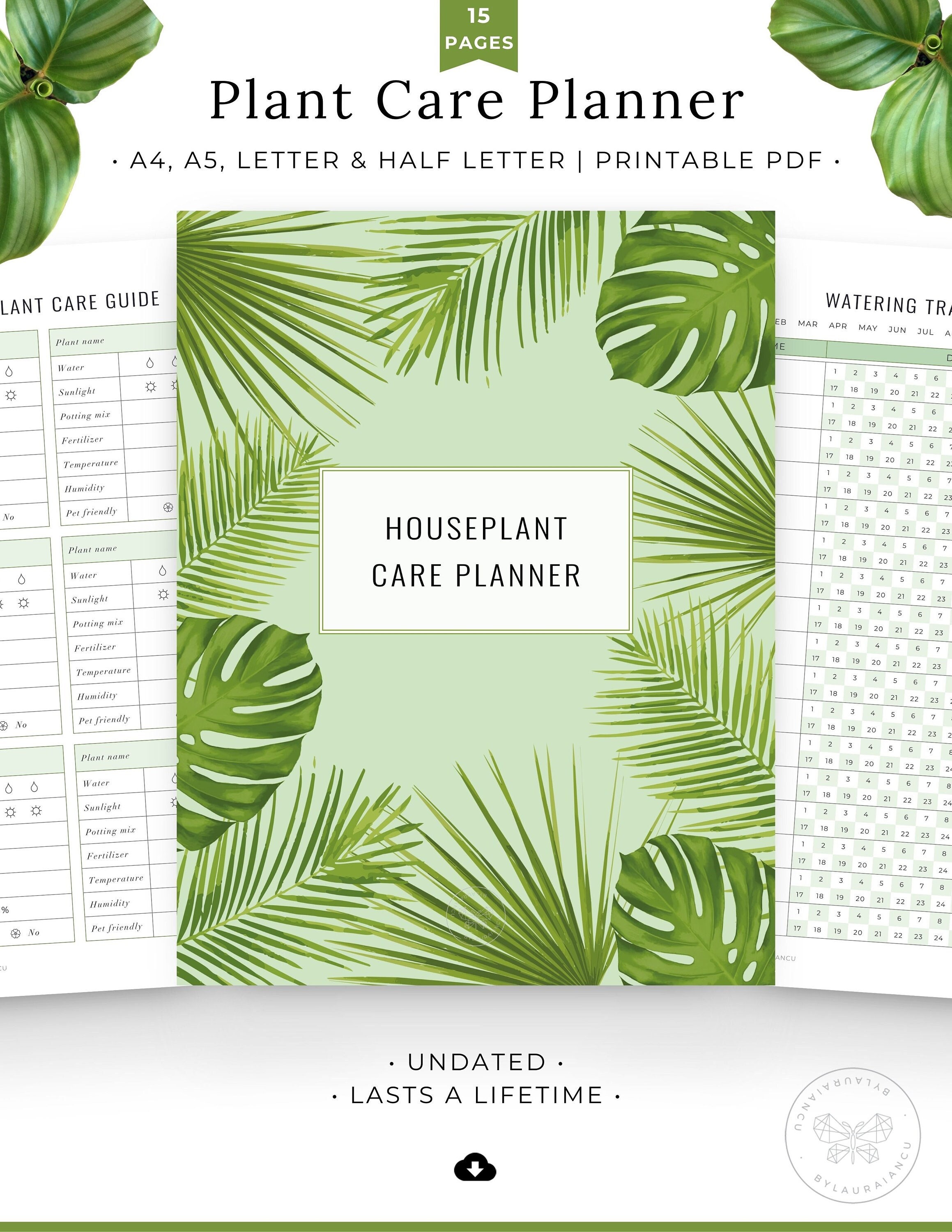 Plant Planner Bundle House Plant Care Printable Plant Care Guides ...