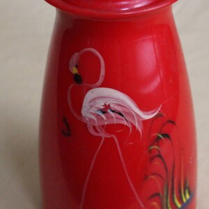 Vintage Hand Painted Flamingo Water Bottle - Etsy