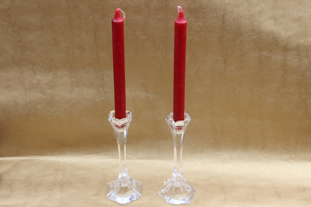 Vintage Royal Irish Crystal Pair of Candlesticks - Etsy