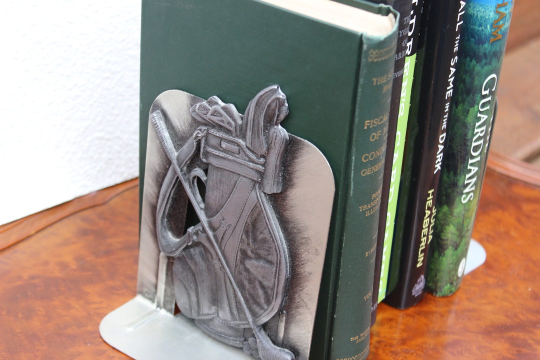 1985 Pewter Golfing Themed Bookends - Metzke - Etsy