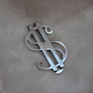 Sterling Silver Dollar Sign Money Clip - Etsy