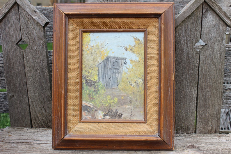 Outhouse Oil Painting by Wisconsin Artist Jim Patterson | Etsy