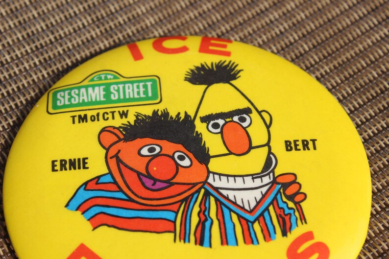 1974 Sesame Street's Bert & Ernie Ice Follies Pin - Etsy