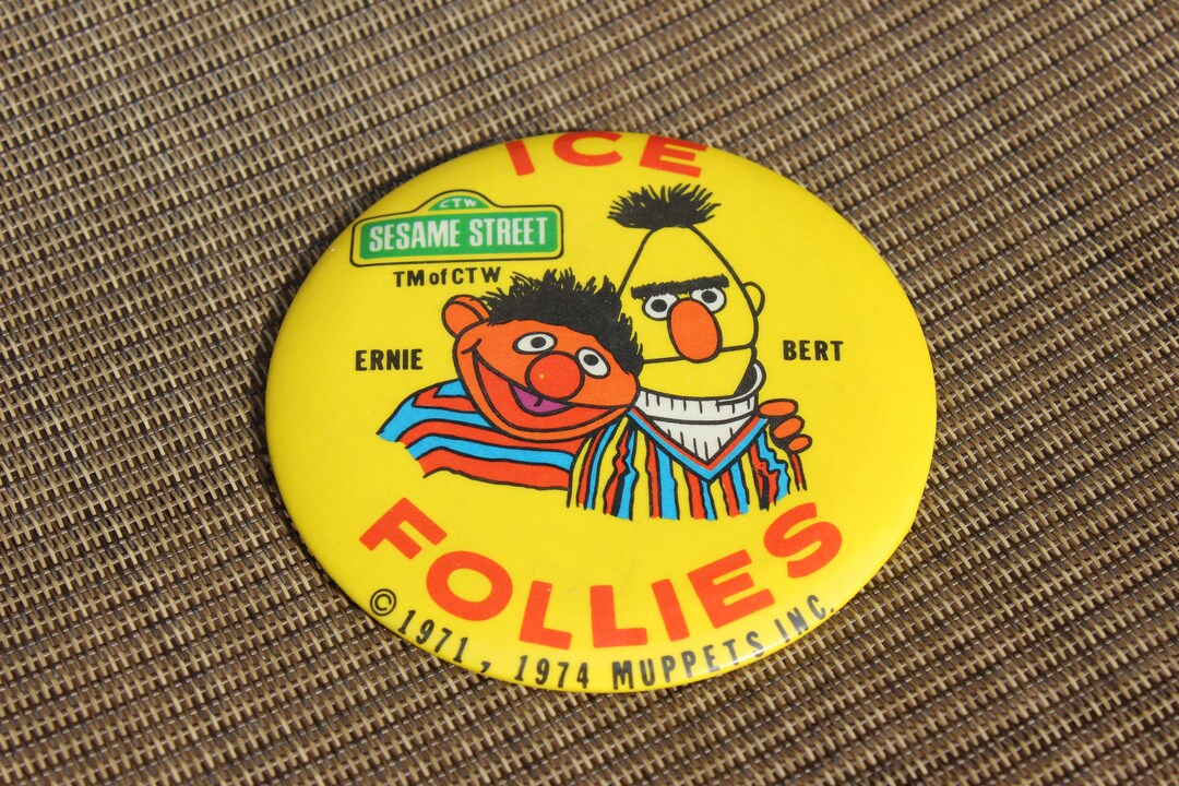 1974 Sesame Street's Bert & Ernie Ice Follies Pin - Etsy