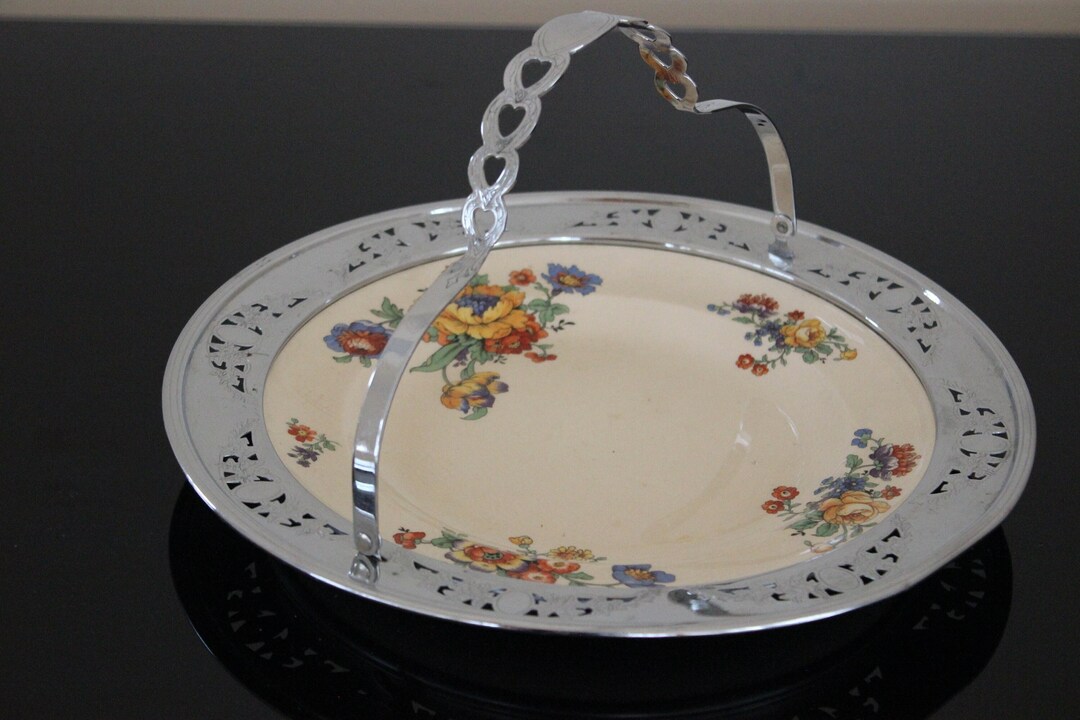 Farberware Ceramic Serving Platter With Holder by Leigh Potteries ...