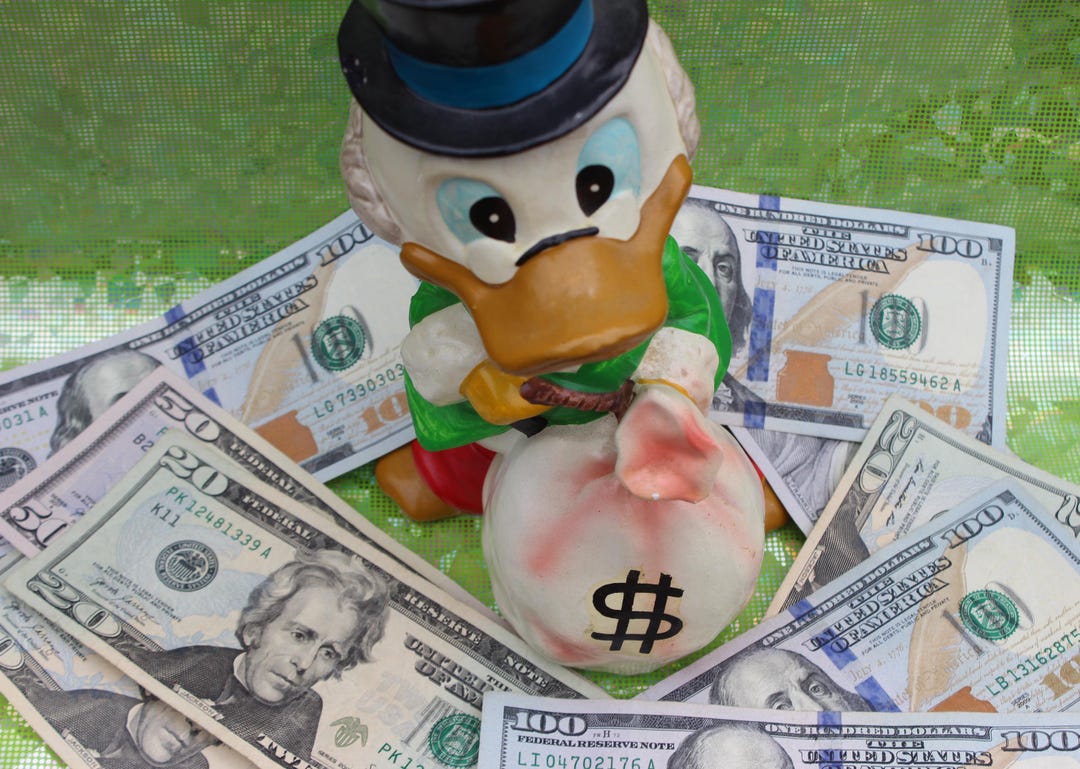 Walt Disney Chalkware Uncle Scrooge Bank - Etsy