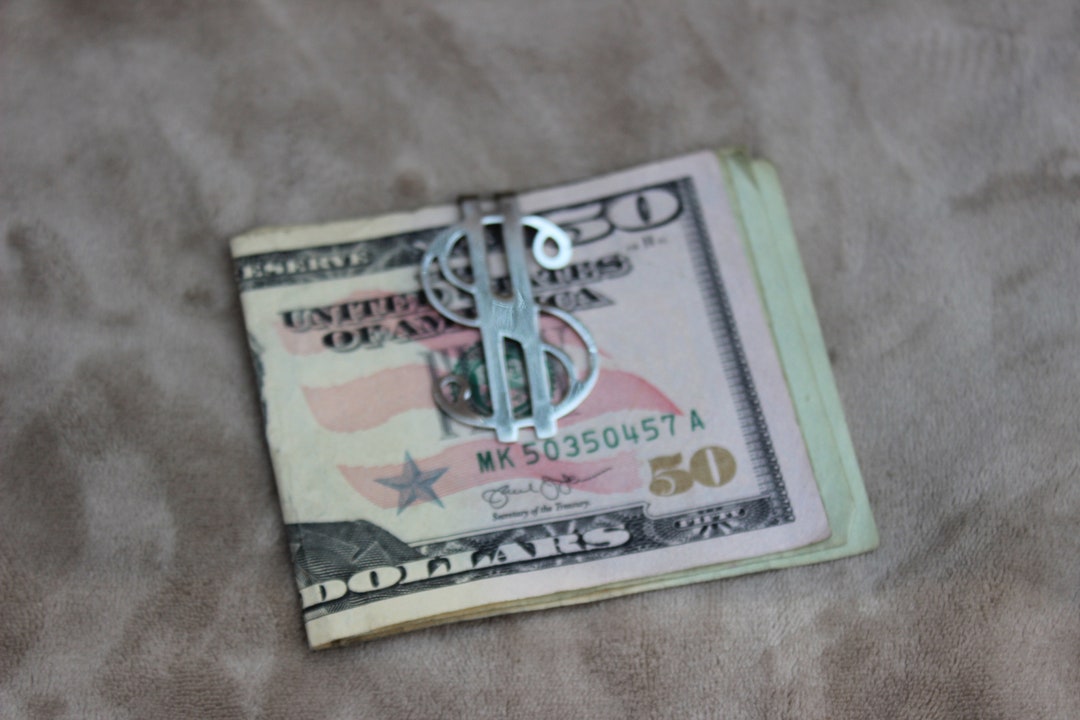 Sterling Silver Dollar Sign Money Clip - Etsy
