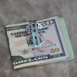 Sterling Silver Dollar Sign Money Clip - Etsy