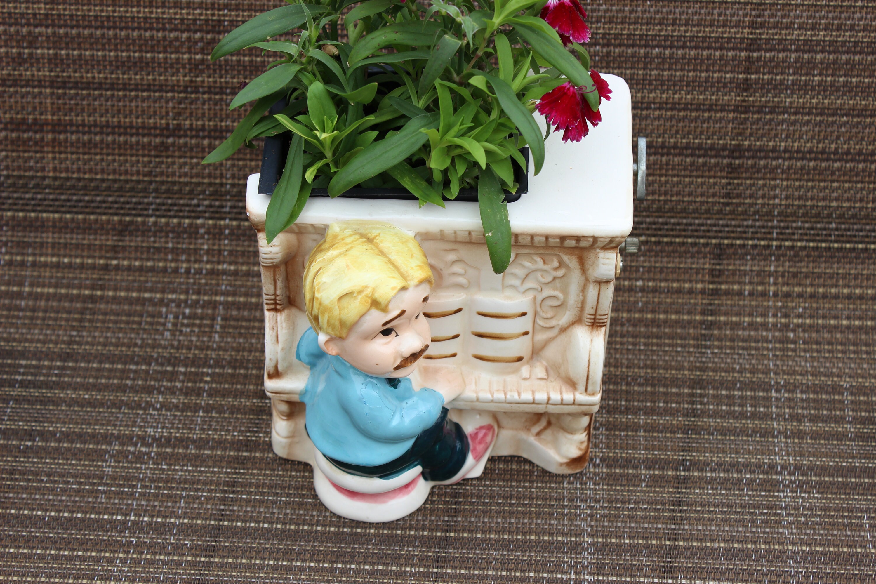 Nancy Pew Piano Man Musical Planter - Etsy