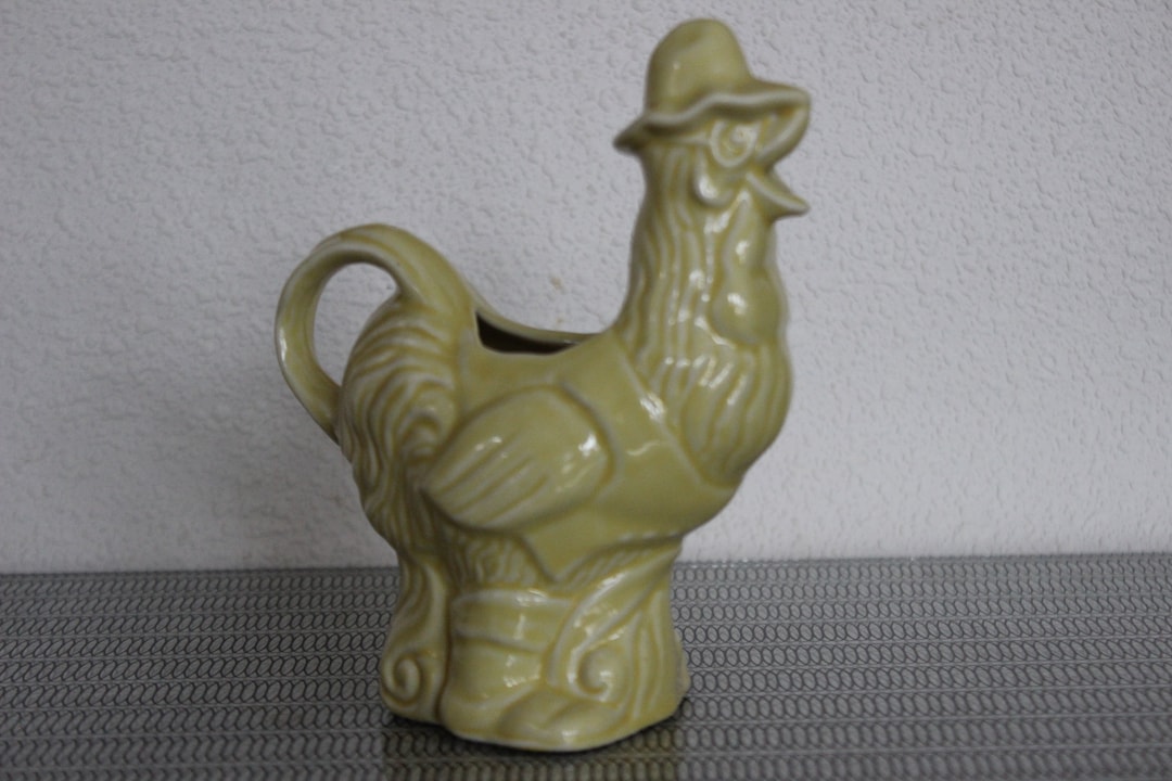 Vintage Ceramic Rooster Pitcher/creamer - Etsy