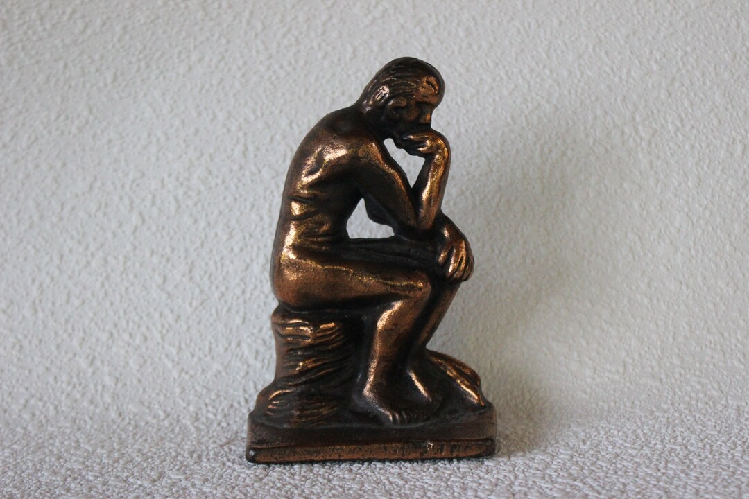 Vintage the Thinker Bookend - Rodin Sculpture Replica - Etsy