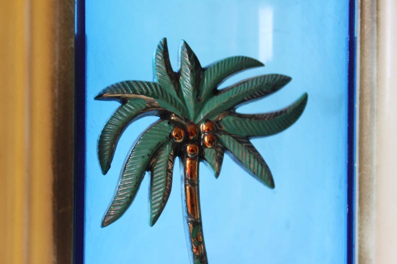 Tropical Deco Plastic Framed Palm Tree - Etsy