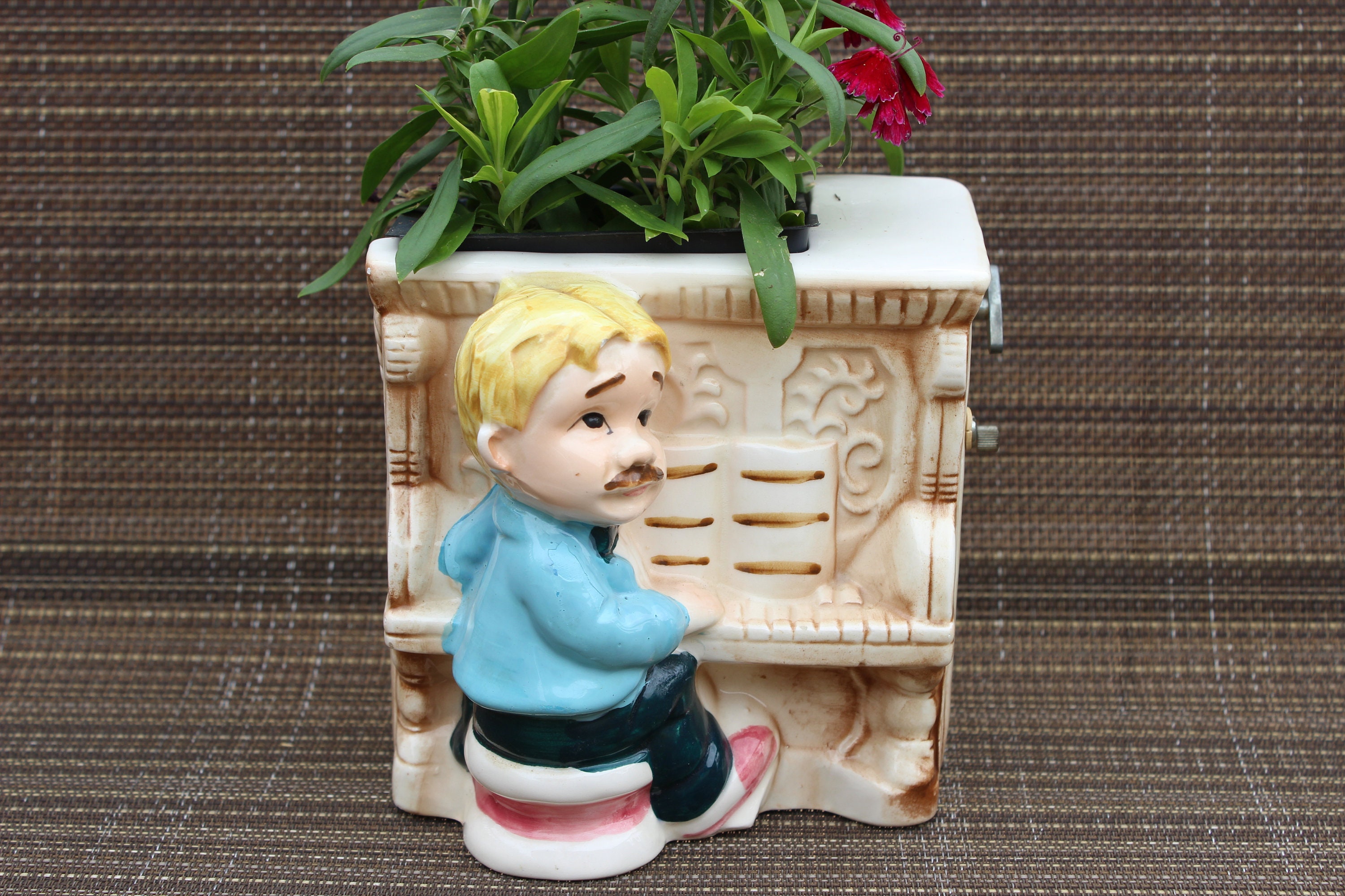 Nancy Pew Piano Man Musical Planter - Etsy