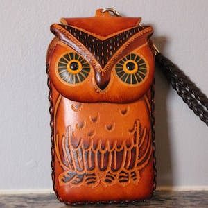 Tooled Leather Owl - Etsy