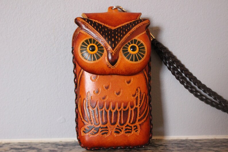 Tooled Leather Owl - Etsy