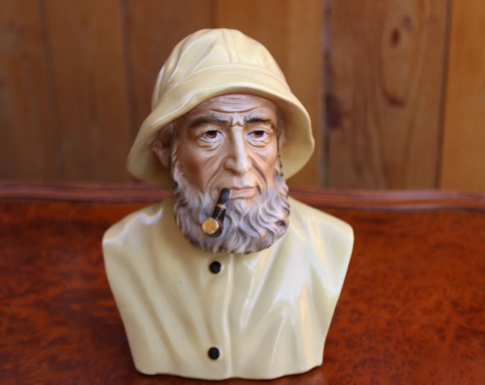 Vintage Ceramic Old Salt Sailor Bust - Fisherman Maritime Portugal - Etsy