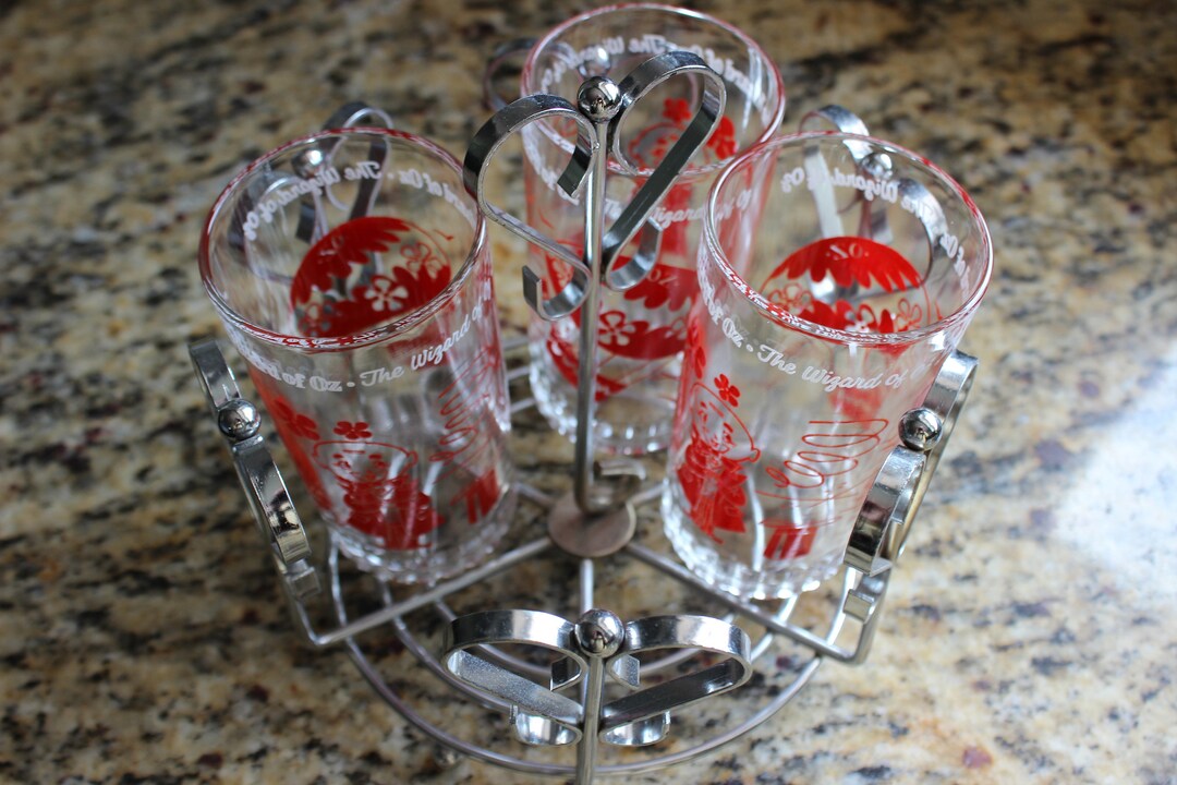 Mid Century Carousel of 5 Wizard of Oz Glasses Vintage - Etsy