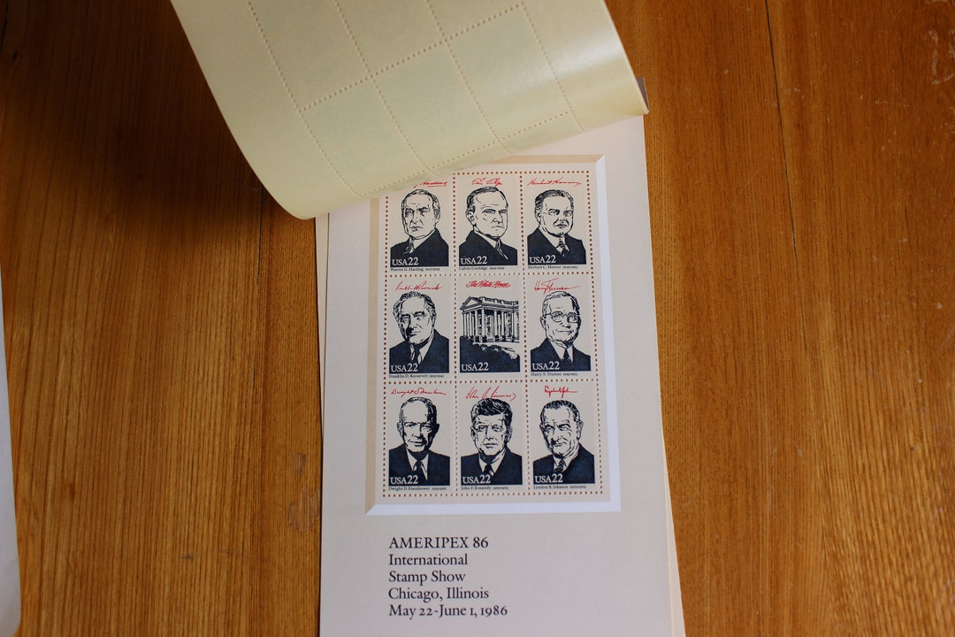 1986 Ameripex International Chicago Stamp Show - Presidential Stamps - Etsy