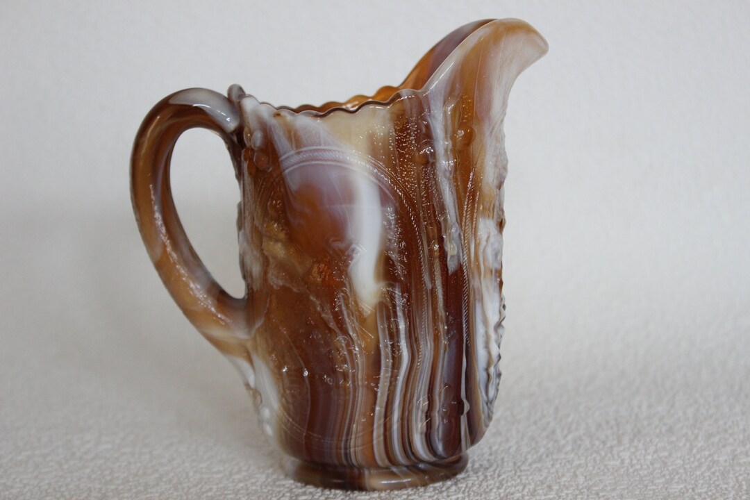 Mid-century Imperial Glass Co 16 Oz Brown Caramel Slag Glass Pitcher - Etsy