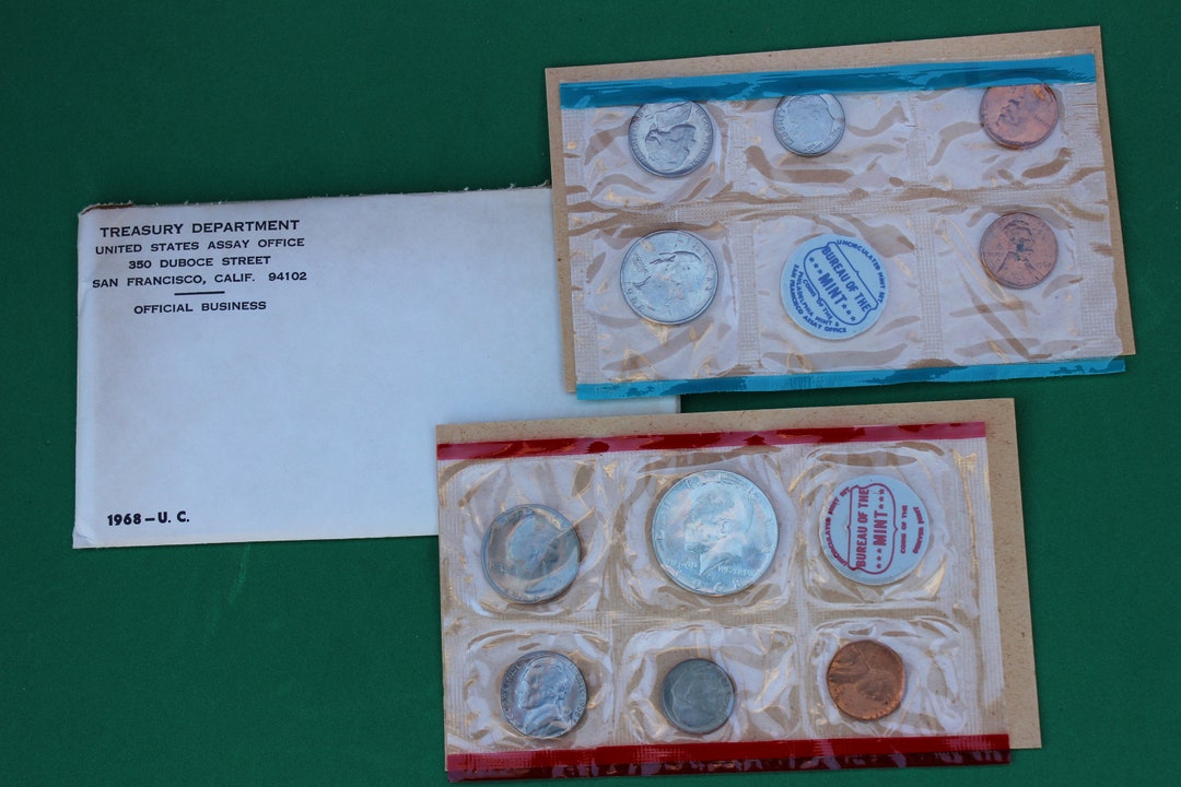 1968 Uncirculated Mint Coin Set - Etsy