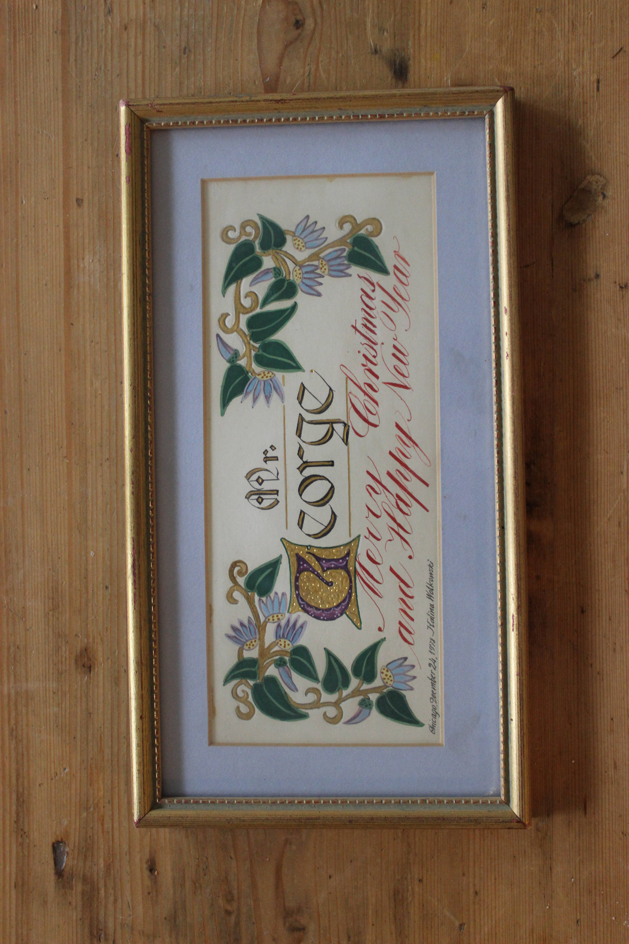Mr. George Calligraphy by Halina Wolkowski Framed - Etsy