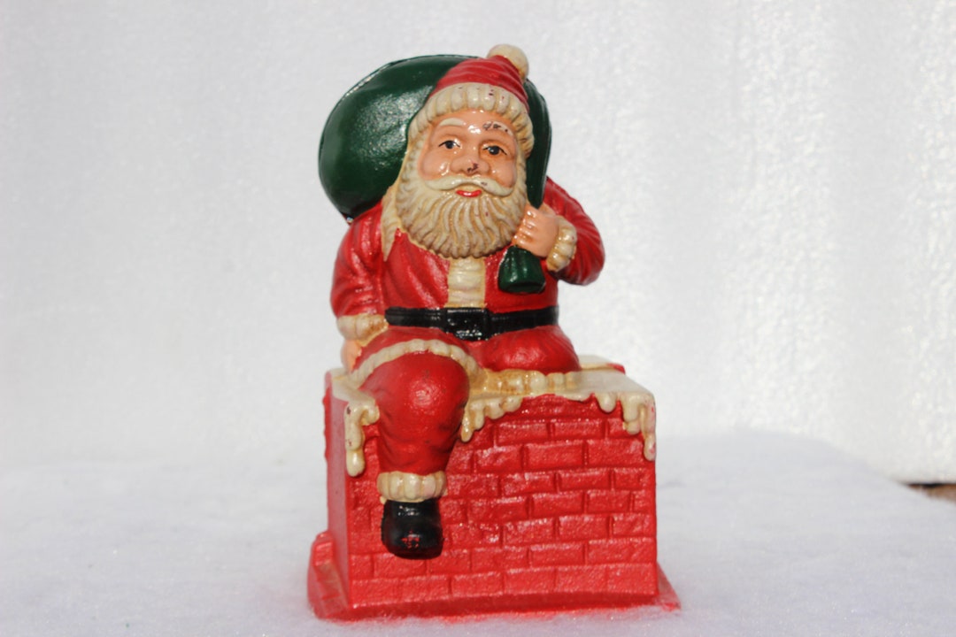 Vintage Cast Iron Santa Claus Still Bank - Etsy
