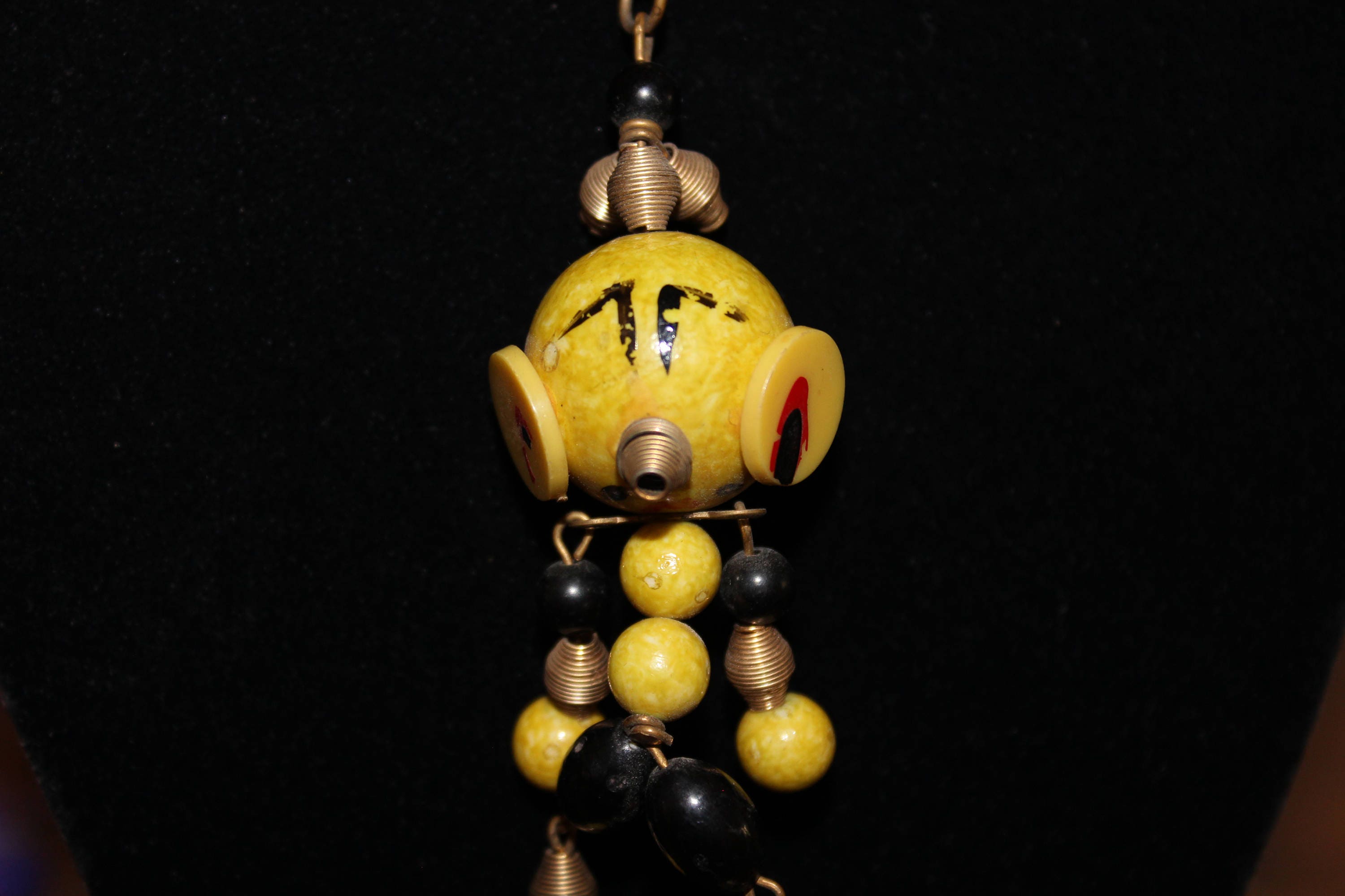 Vintage Bakelite Space Alien Pendant on Chain - Etsy