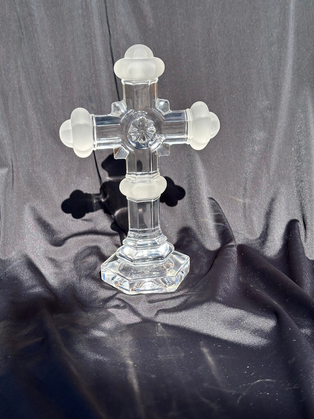 Standing Crystal Cross FK Made in Germany Lead Crystal Vintage - Etsy