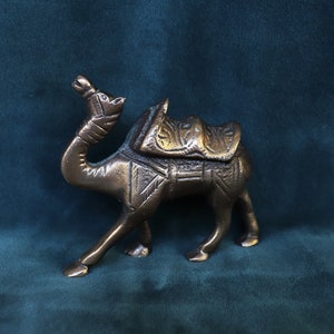 Vintage Patina Copper Toned Standing Camel Figurine Statue - Etsy