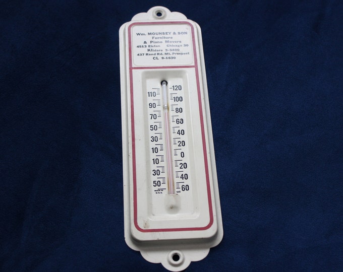 Vintage Tin Advertising Wall Thermometer - Etsy