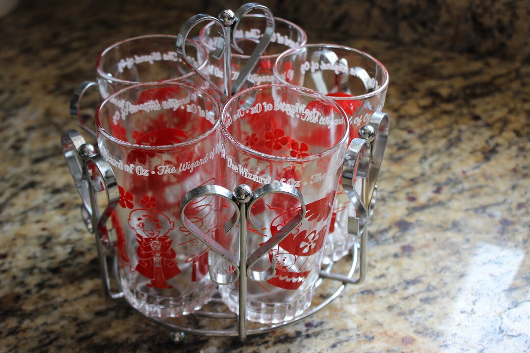Mid Century Carousel of 5 Wizard of Oz Glasses Vintage - Etsy
