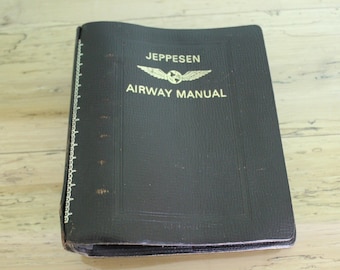 Jeppesen Airway Manual Binder, Vintage 7 Ring Duraflo Vinyl Aviation Binder - Etsy