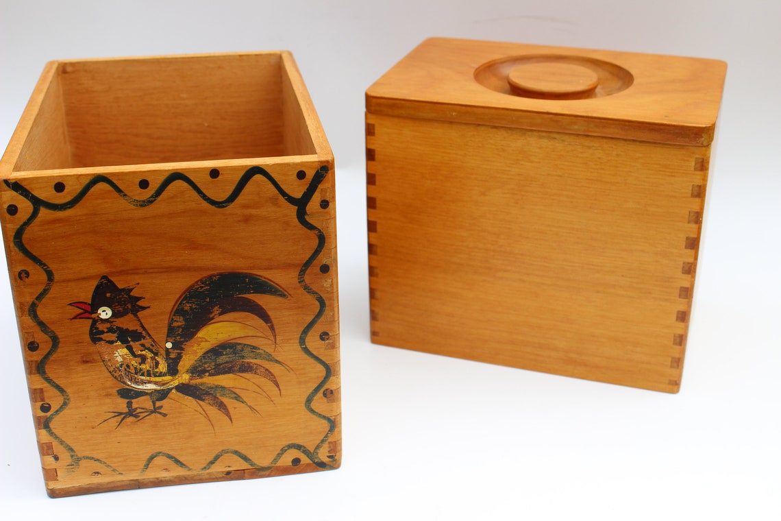 Woodpecker Woodware Nesting Rooster Containers - Etsy