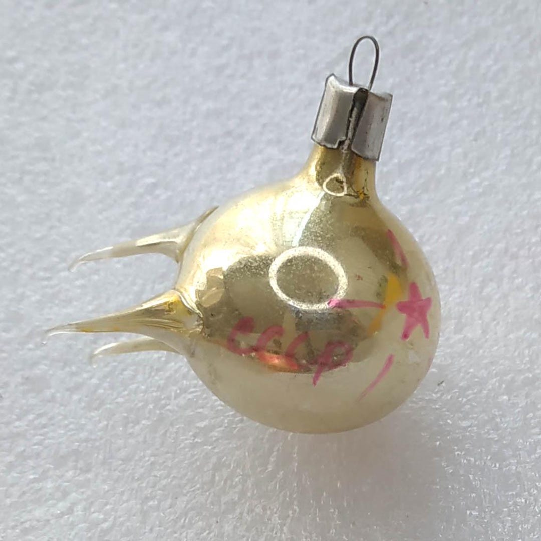 Rare Antique Vintage Russian Mercury Glass Christmas Ornament USSR Xmas ...